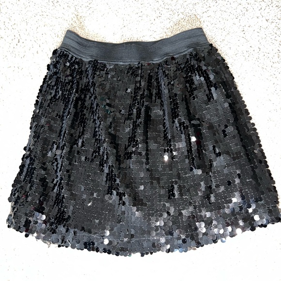 Skirts | Holiday Dazzle Black Large Sequin Cocktail Mini Skirt Large ...